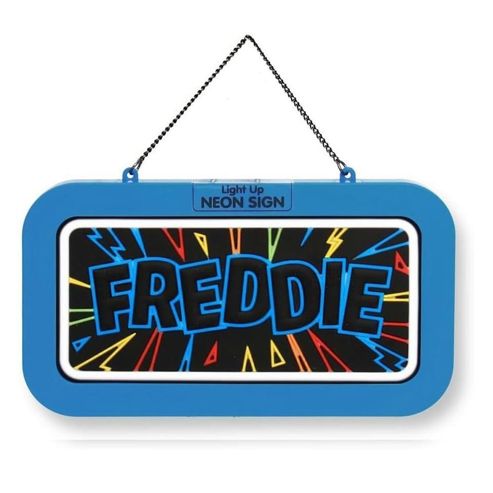 History & Heraldry Light Up Neon Name Sign - Freddie - Tesco Groceries