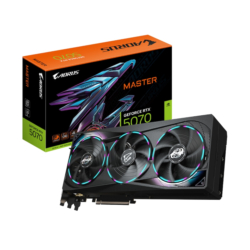 GIGABYTE AORUS GeForce RTX 5070 MASTER 12GB GDDR7 Graphics Card - Tesco ...