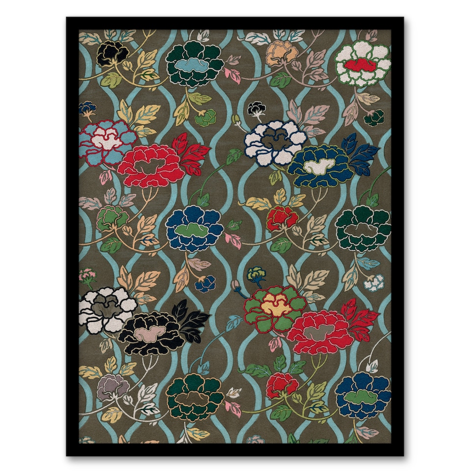 G A Audsley Framed Wall Art Print Vintage Japanese Floral Pattern Home ...