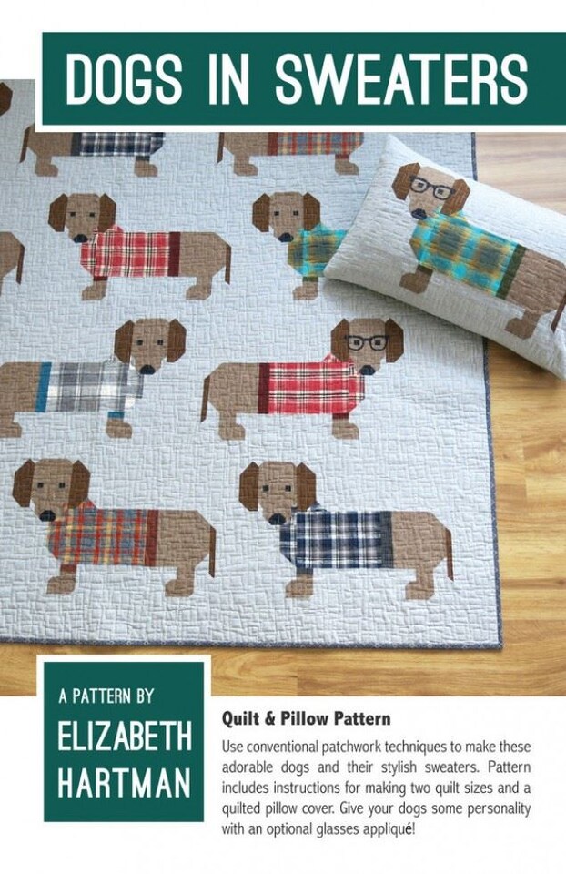 Elizabeth Hartman Dogs In Quilting Pattern – Sweater - Tesco Groceries