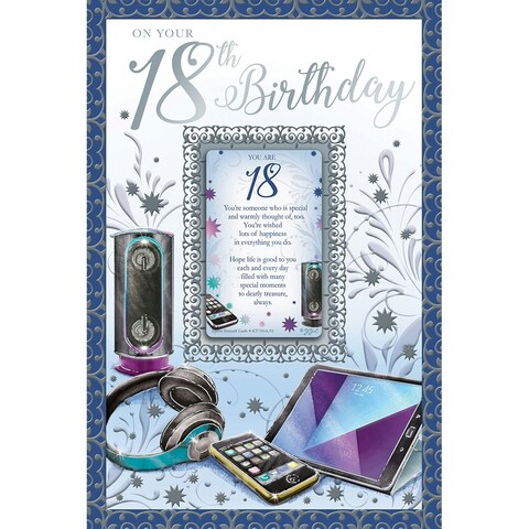 On Your 18th Birthday Male Keepsake Treasures Greeting Card - Tesco ...