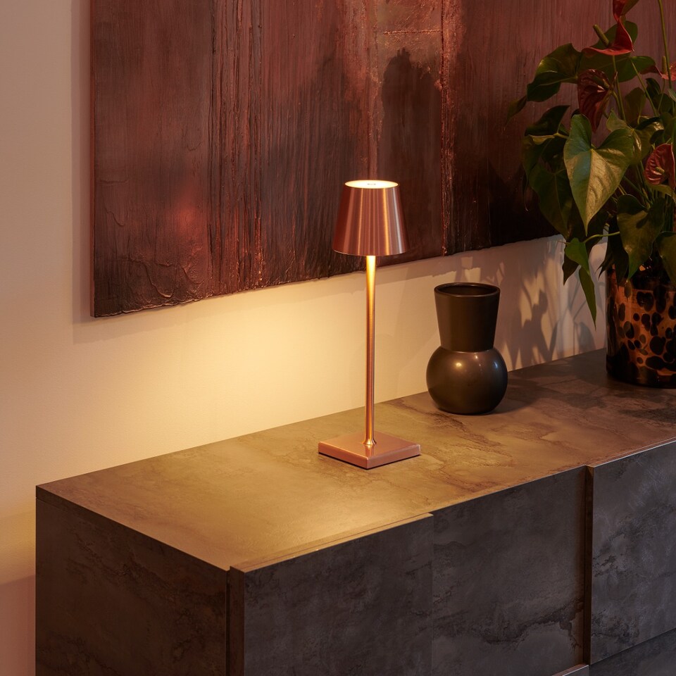 Auraglow Rechargeable Cordless LED Colour Changing Table Lamp - Mayfair ...