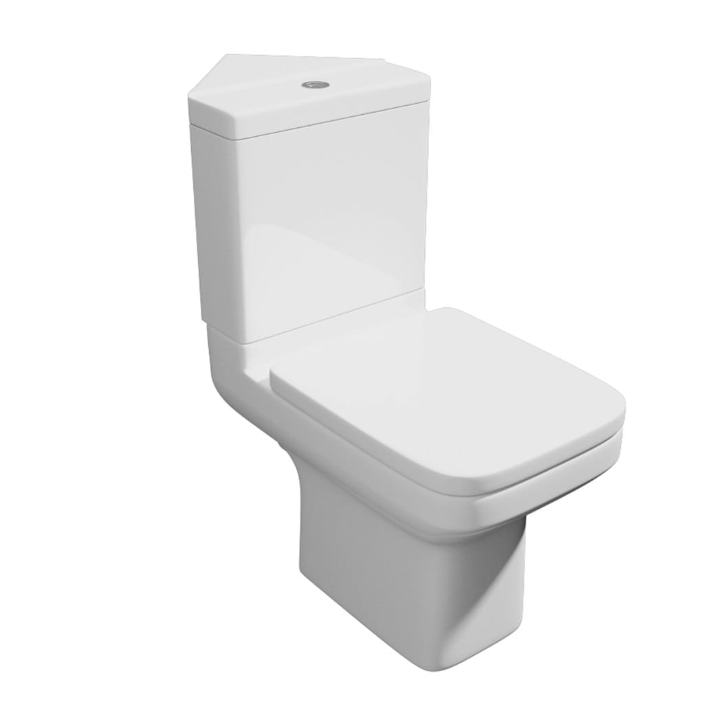 Premium CORNER OPEN BACK Toilet Set (Nantes)- Cistern - Soft Close Seat ...