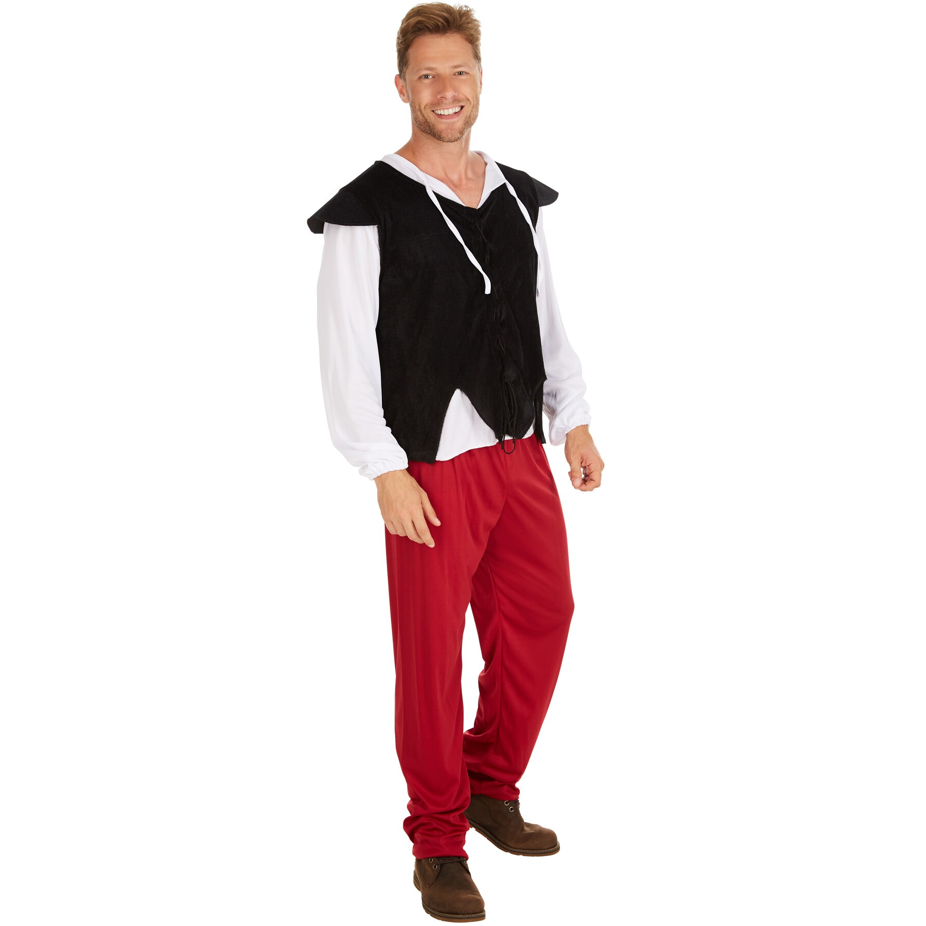 Mens Inn Keeper Costume | Red | black/red | S | 1 - Tesco Groceries