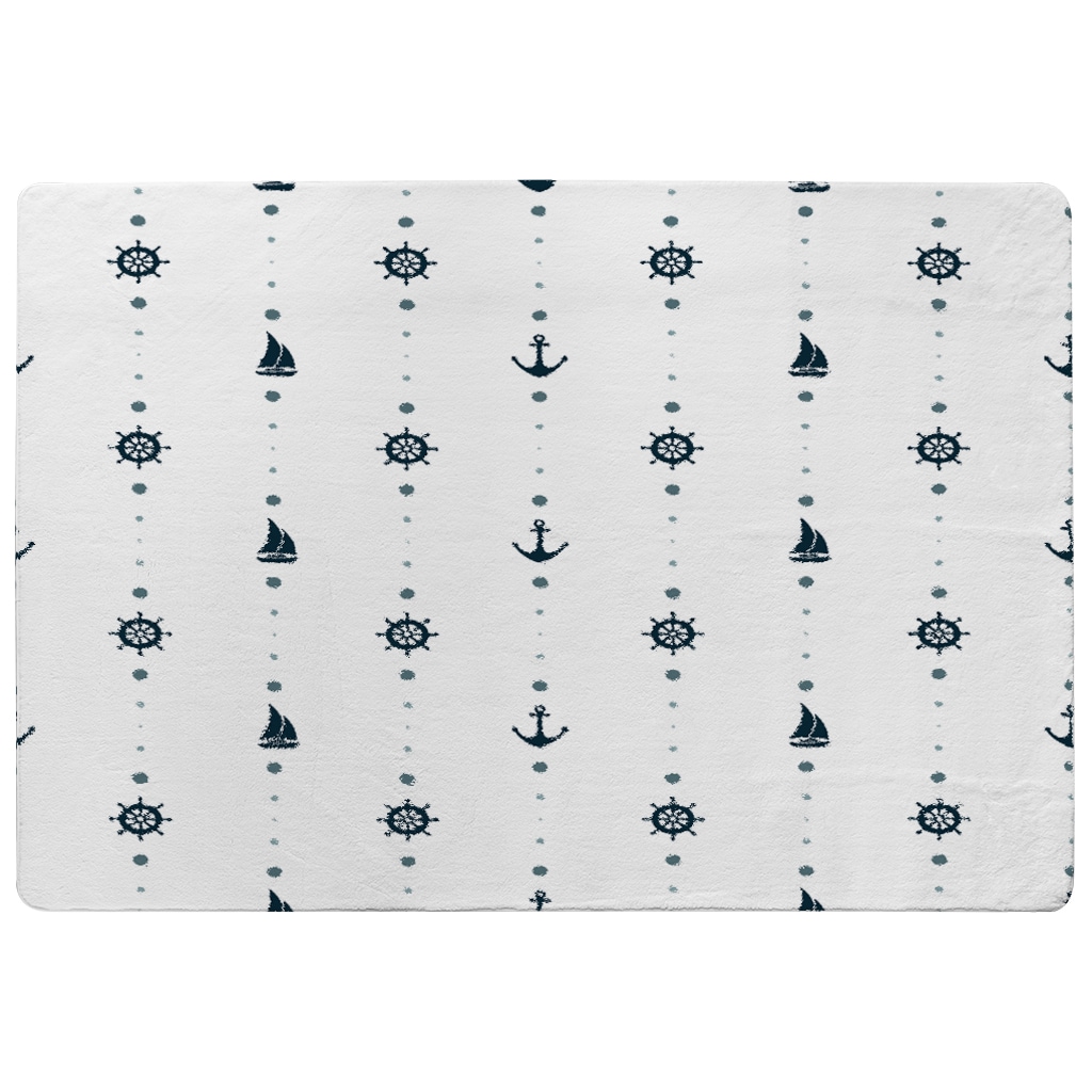 Anchor Wheel Sailboat Rug | Multi - Tesco Groceries