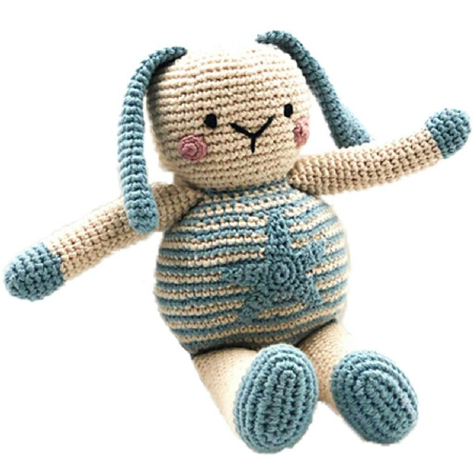 Crochet Baby soft Toy Motif Organic bunny - star - Tesco Groceries