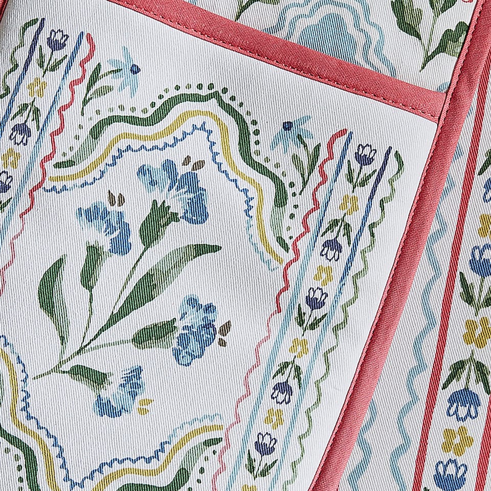 Ulster Weavers Boho Floral Double Oven Glove Multi - Tesco Groceries
