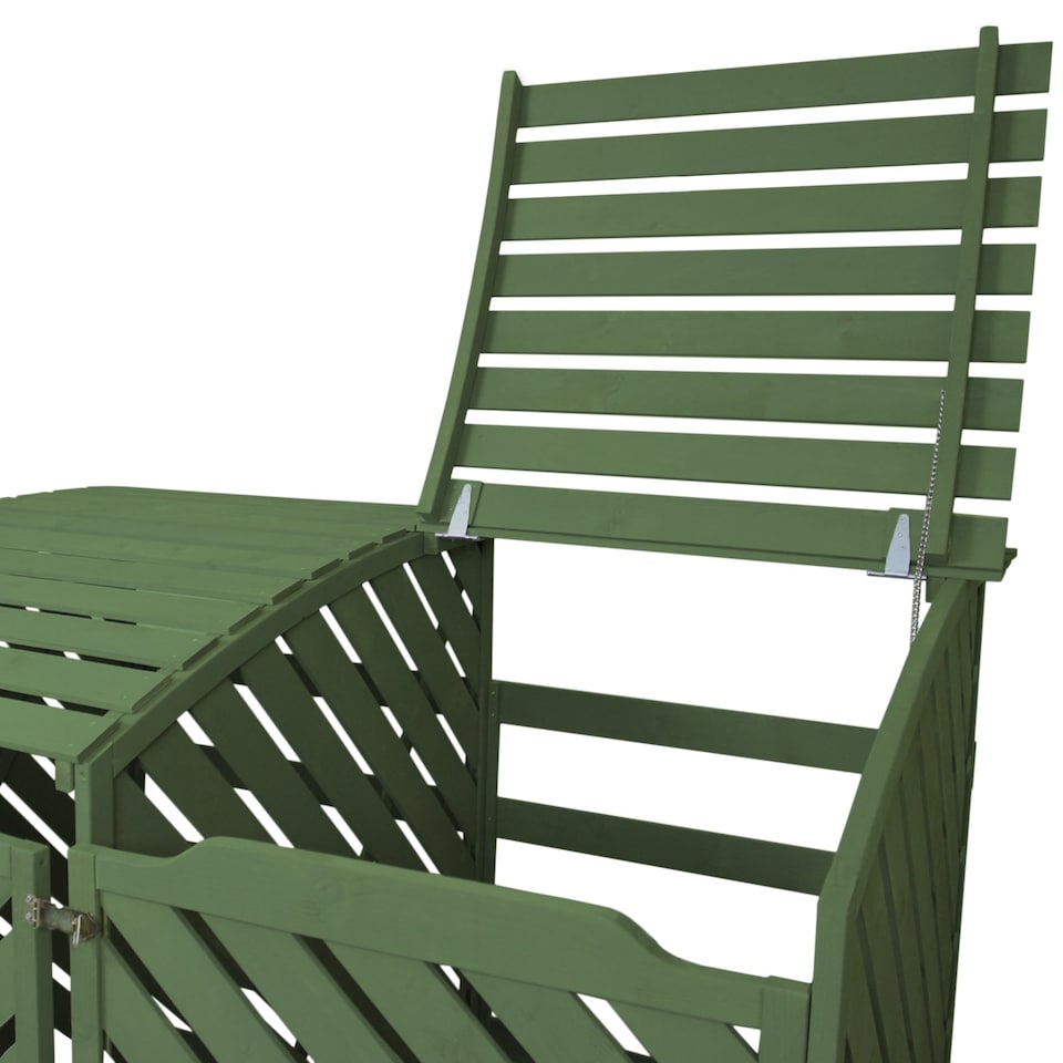 Sage Green Double Wheelie Bin Storage - Tesco Groceries