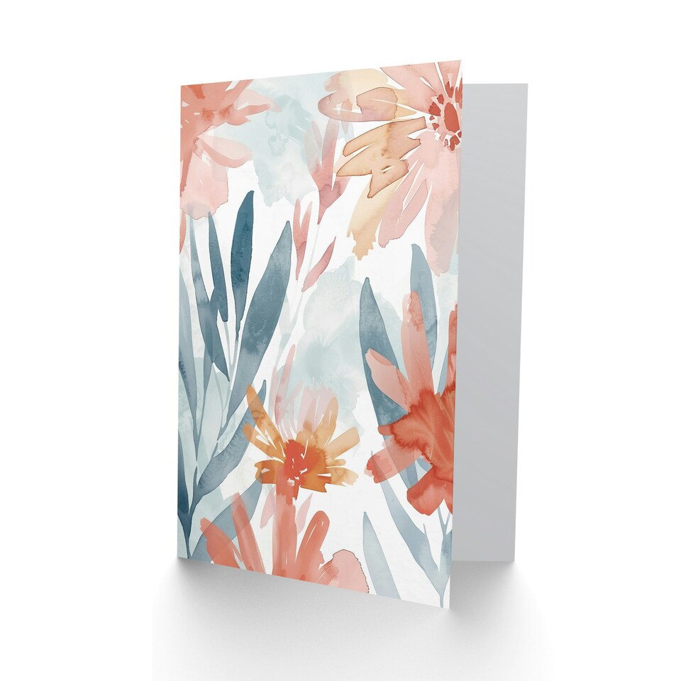 Aster Flower Garden Watercolour Pastels Boho Her Birthday Card - Tesco ...