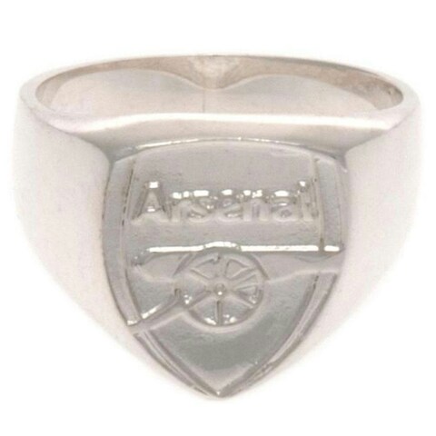 Arsenal FC Sterling Silver Ring - Silver - Large - Tesco Groceries