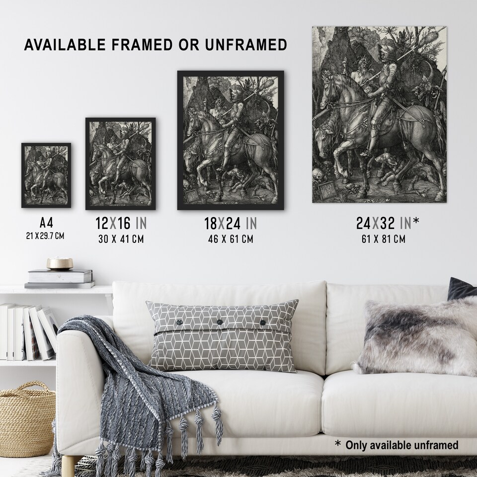 Knight Death and the Devil Albrecht Durer Huge Wall Art Print 18X24 In ...