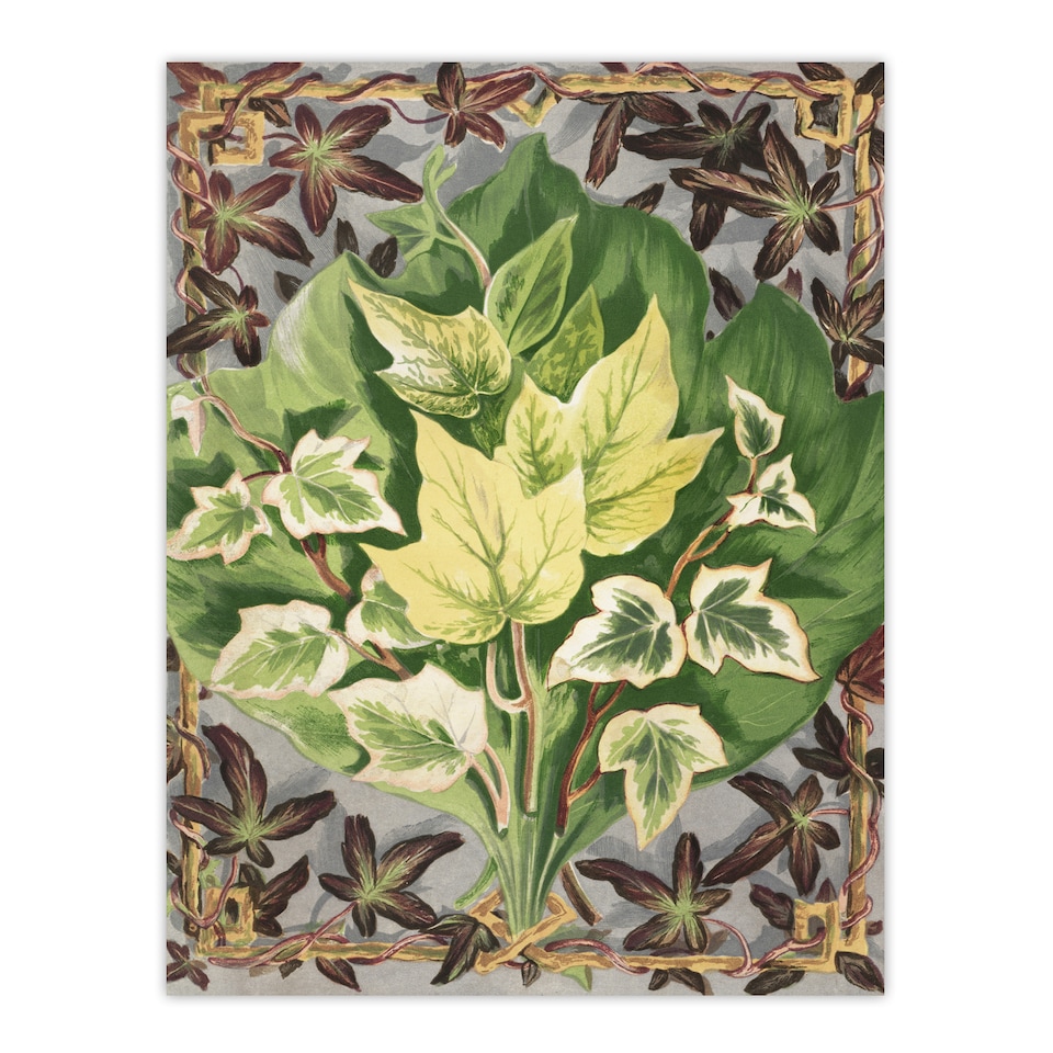 Art Nouveau Ivy Leaves Painting Hibberd Wall Art Poster Print - Tesco ...