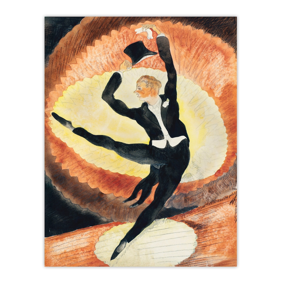 Charles Demuth Framed Wall Art Acrobatic Male Dancer with Top Hat Home ...