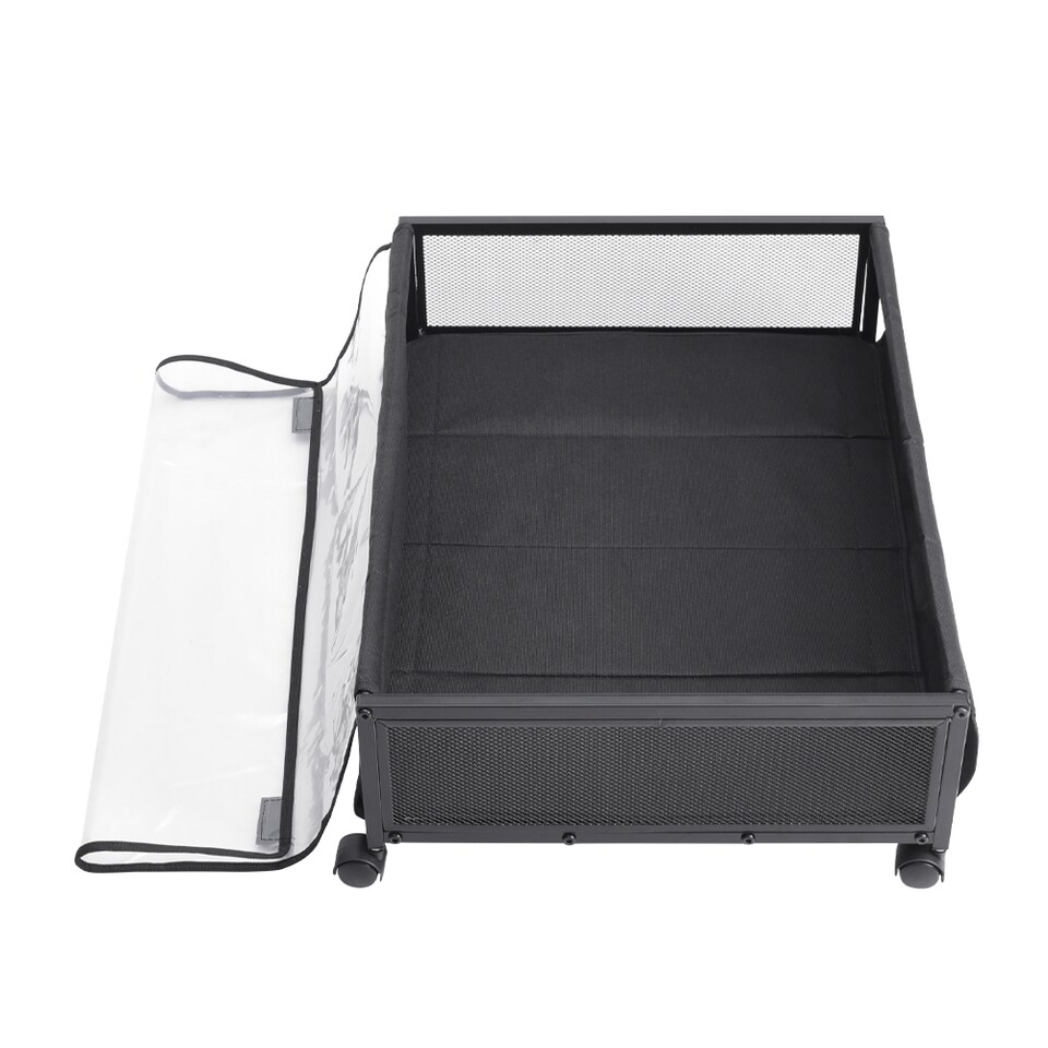 Living and Home 2Pcs Under Bed Steel Storage Organizer Basket with ...