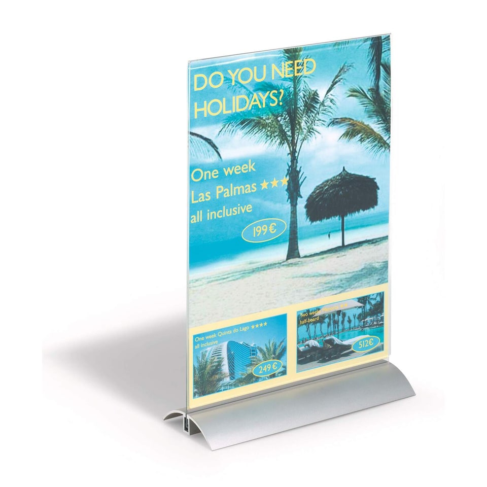 Durable Acrylic Aluminium Display Stand Table Menu & Sign Holder | A4 ...