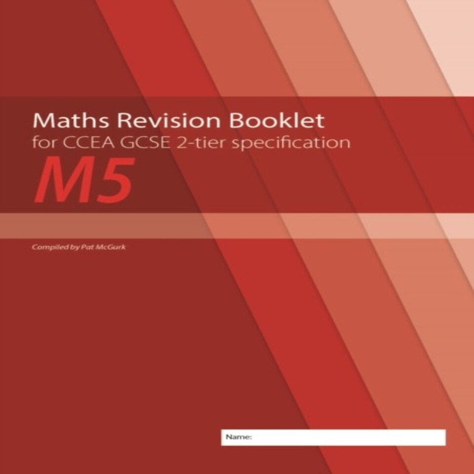 Maths Revision Booklet M5 For Ccea Gcse 2-tier Specification - Tesco ...