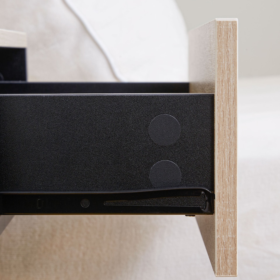 HOMCOM Floating Bedside Table Set of 2, Wall Mounted Bedside Cabinet ...