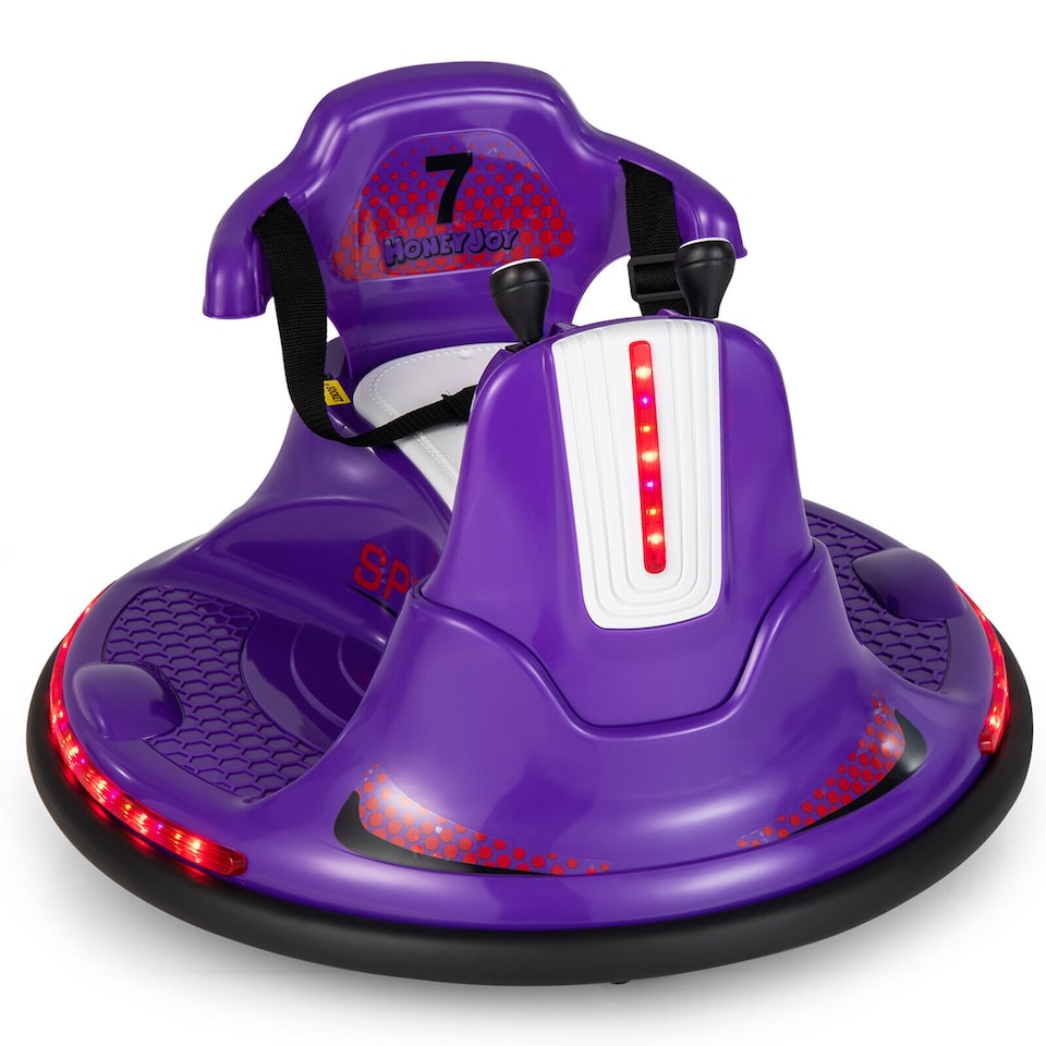 COSTWAY Kids Ride On Electric Bumper Car 6V Powered Purple - Tesco ...