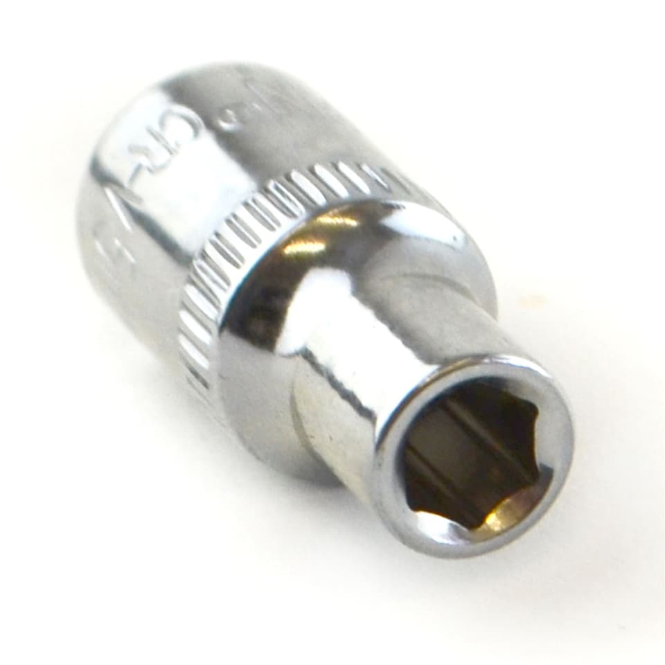 5mm 1/4" Drive Shallow Metric Socket Single Hex / 6 sided Bergen ...