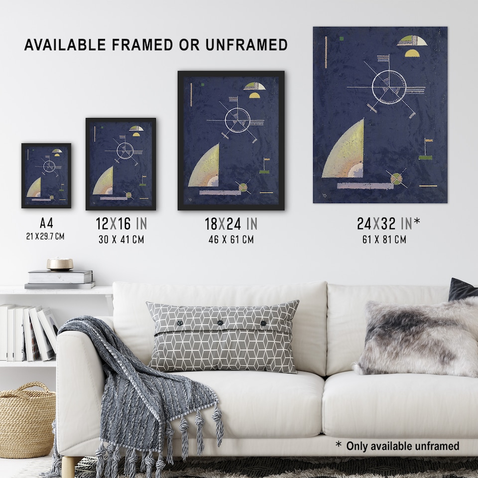 Dull Gray Abstract Painting Kandinsky Framed Wall Art Print 12X16 ...