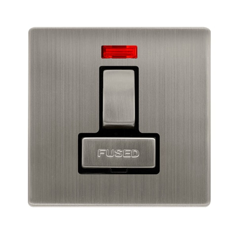 SE HOME Stainless Steel Screwless Plate 13A Fused Ingot Connection Unit ...