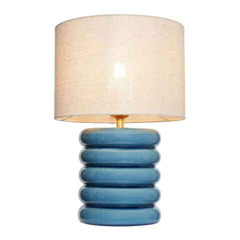 BHS Florence Flump Table Lamp, Blue - Tesco Groceries