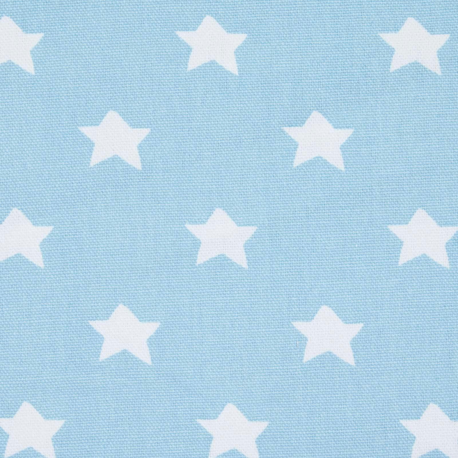 Homescapes Pure Cotton Stars Blue Fabric 150cm Wide | Blue | 150cm(60 ...