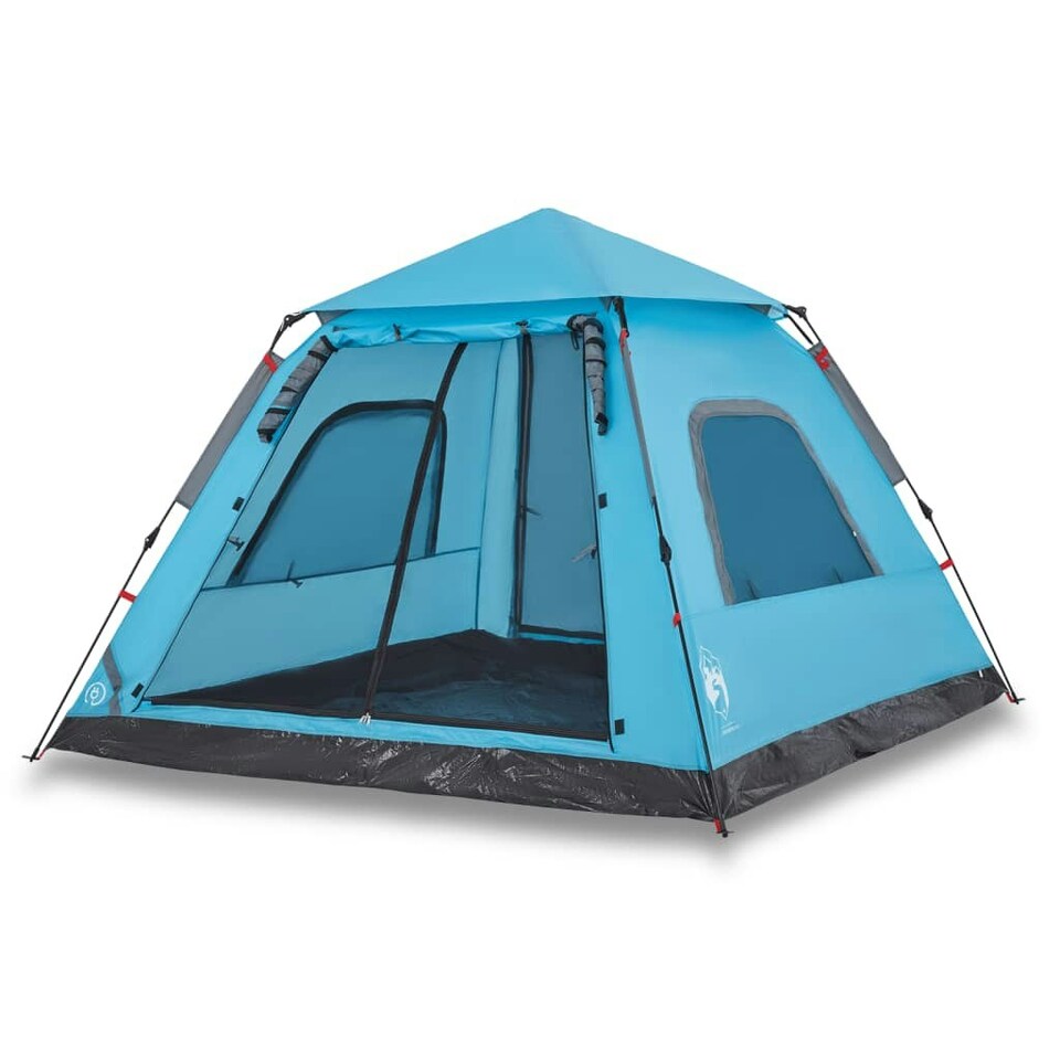 Camping Tent Dome 5-Person Blue Quick Release - Tesco Groceries