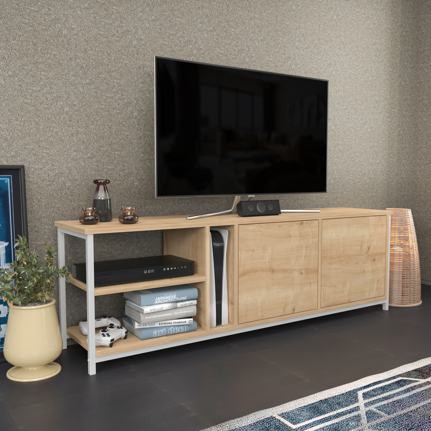 Decorotika Primrose TV Unit for TV's up to 72 inches - Tesco Groceries
