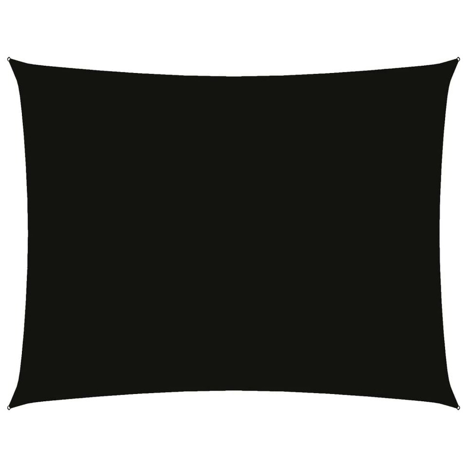 Sunshade Sail Oxford Fabric Rectangular 5x6 m Black - Tesco Groceries