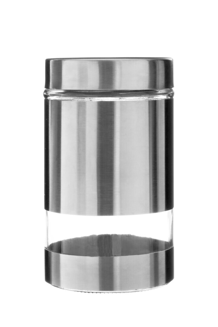 Luca Luca Stainless Steel And Glass Storage Jar 1000ml - Tesco Groceries