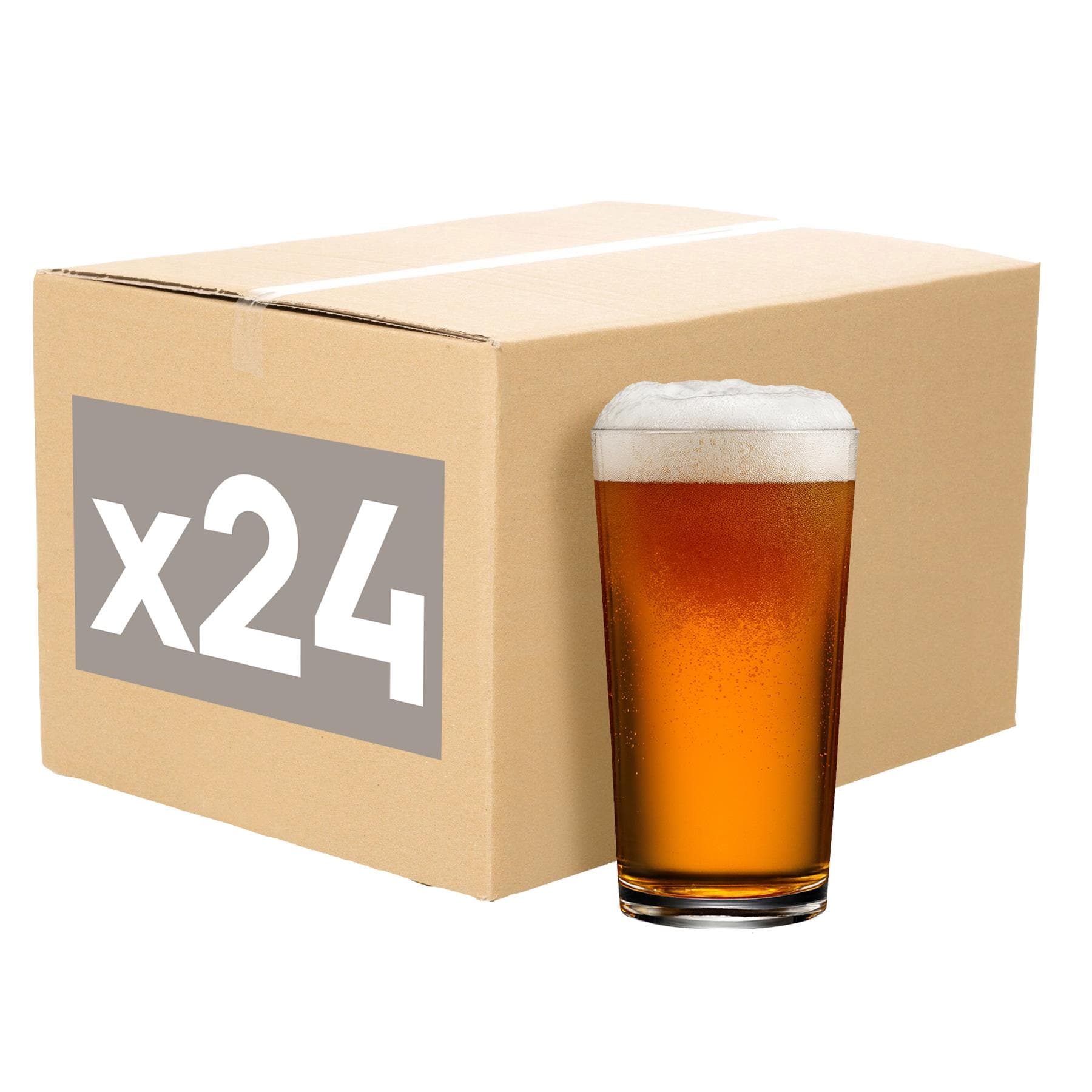 Argon Tableware Conical Pint Beer Glasses - 568ml (20oz) - Pack of 24 ...