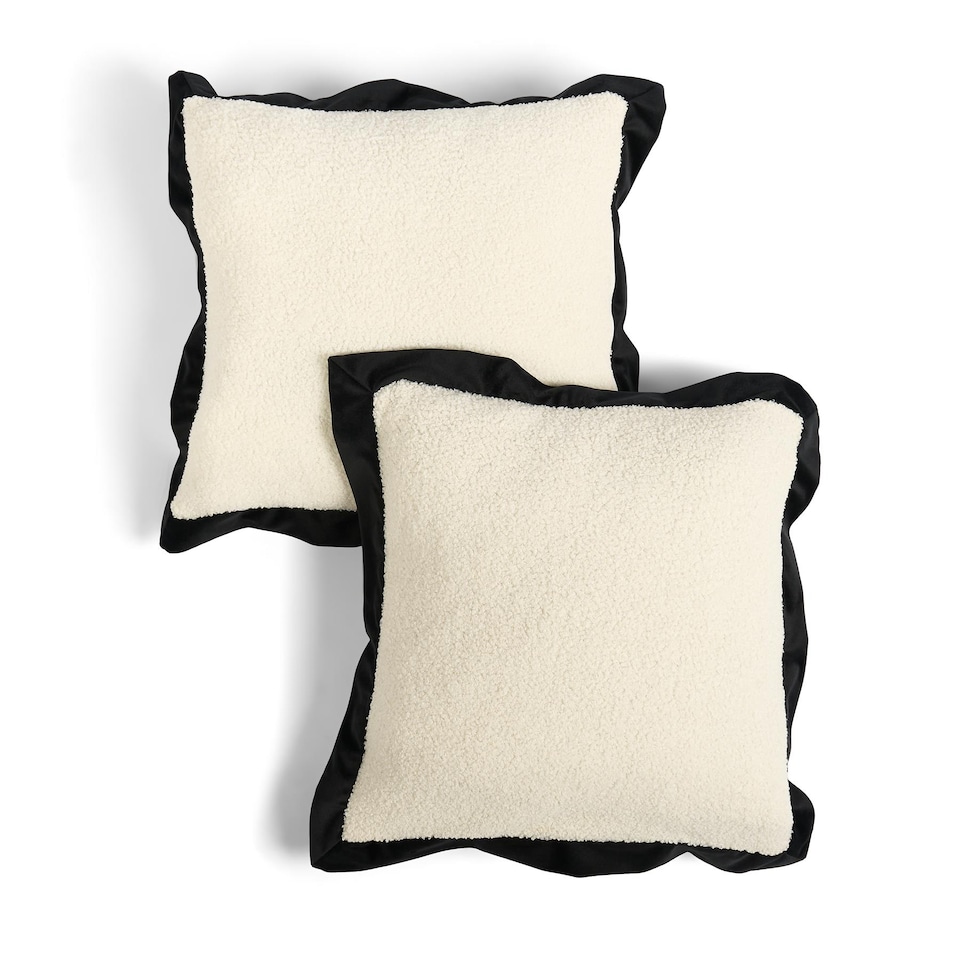 OHS 2 Pack Oxford Edge Boucle Square Cushion Covers - Tesco Groceries