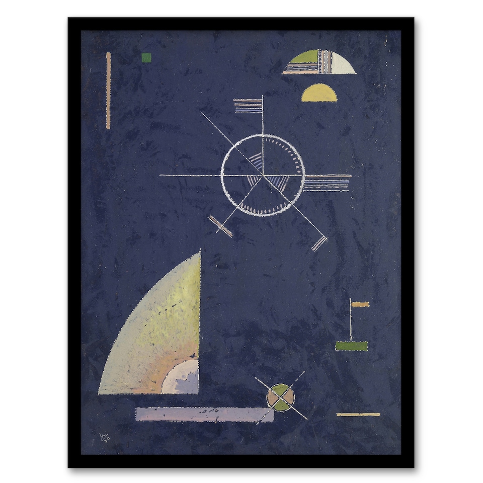 Dull Gray Abstract Painting Kandinsky Framed Wall Art Print 12X16 ...