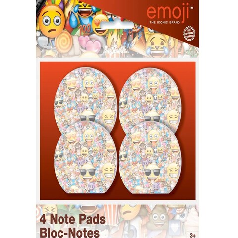 4 EMOJI SHAPED NOTE PADS - UNIQUE N/A - Tesco Groceries
