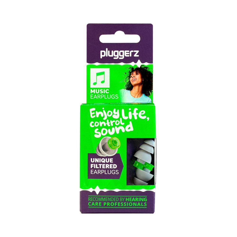 Pluggerz Enjoy Music Earplugs, Reusable Ear Plugs with Filter, 23 28 dB ...