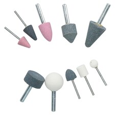 10pc Assorted Abrasive Polishing Grinding Sanding Stones 1/8 and 1/4 ...