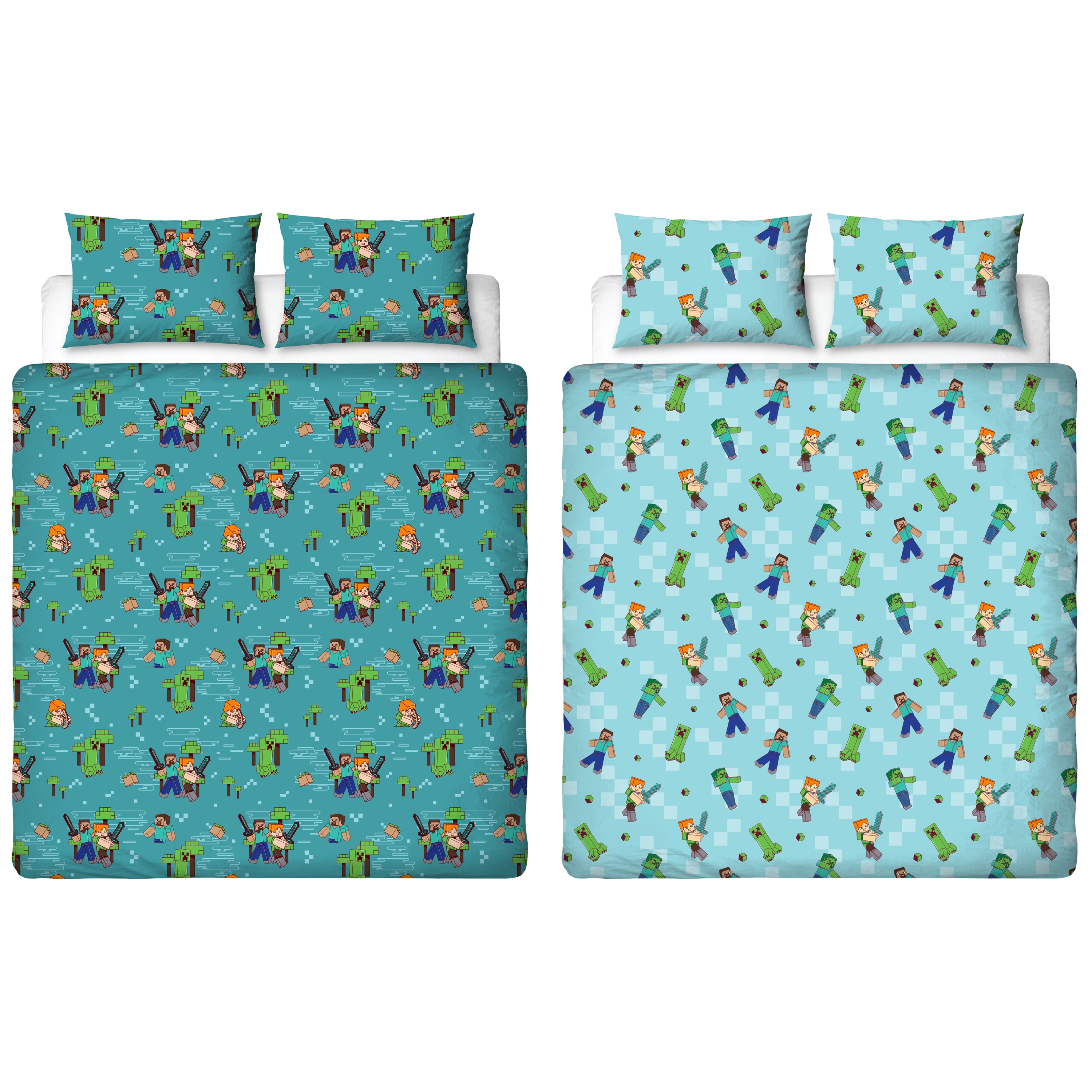 Minecraft LevelUp Double Duvet Cover - Tesco Groceries