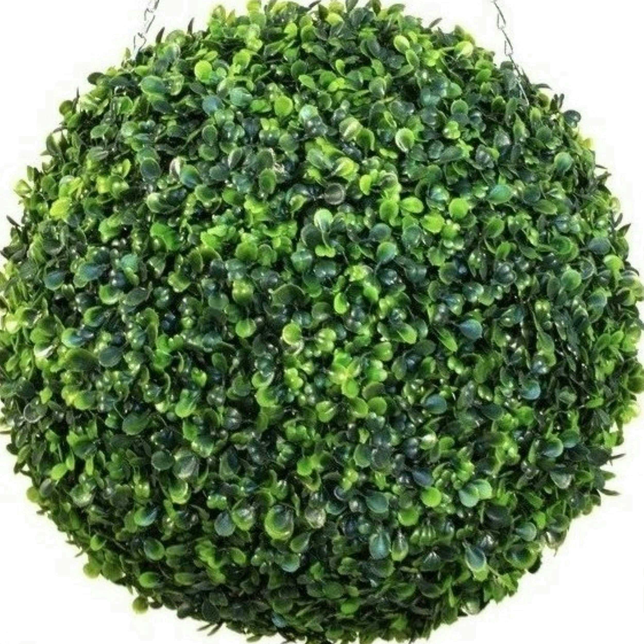 Primrose Artificial Grass Boxwood Ball Topiary With Hanging Chain 28cm ...