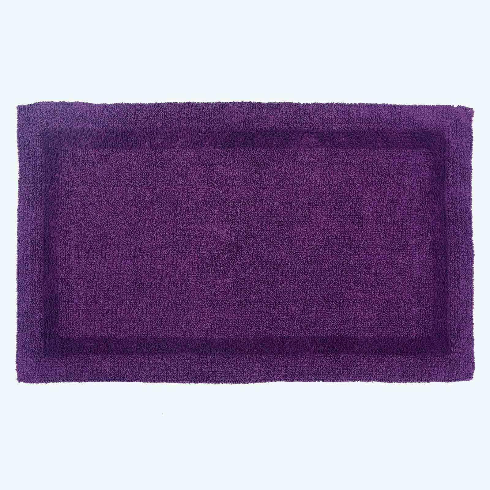 Homescapes Luxury Reversible Extra Large Bath Mat - Plum | Purple ...