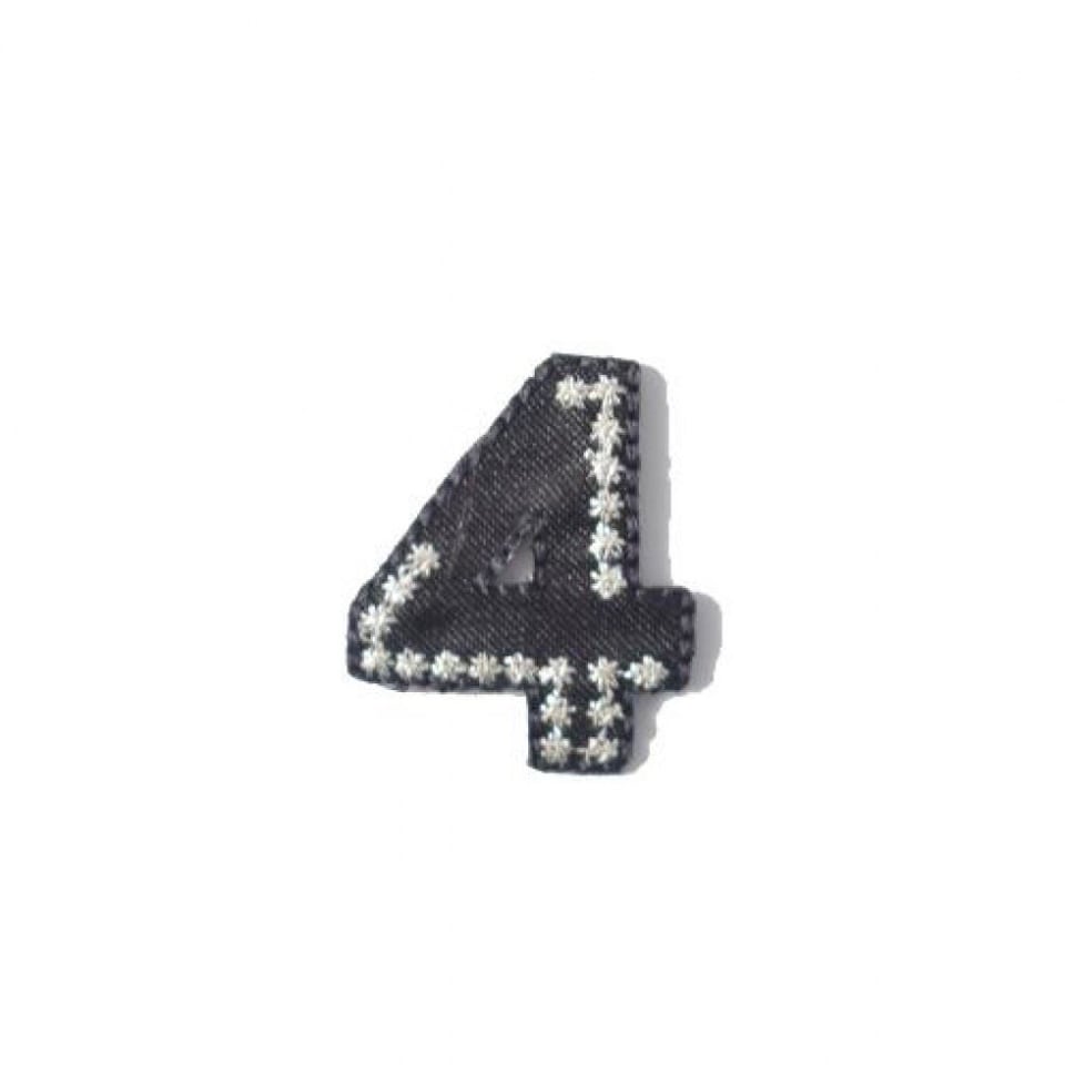 Black Number 4 Numbers Patch Motif for Dressmaking - each - Tesco Groceries