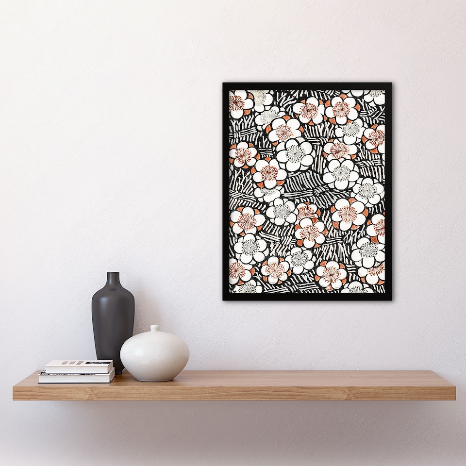Shin Bijutsukai Framed Wall Art Print Flowerbed Floral Pattern Home ...