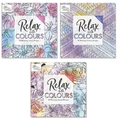Creative Floral Adult Colouring Book Art Therapy Gift Present Relaxing ...