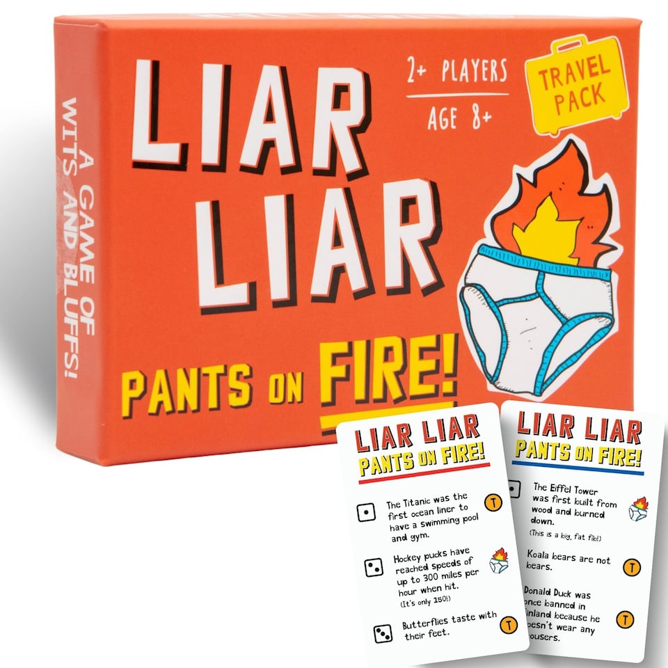 Liar Liar Pants on Fire Fun Travel Game for Kids - Tesco Groceries