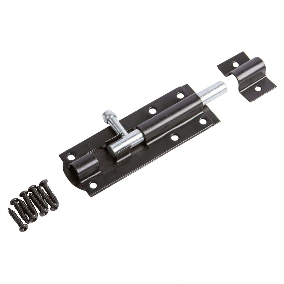 Blackspur Steel Tower Bolt - 100mm - Black - Tesco Groceries
