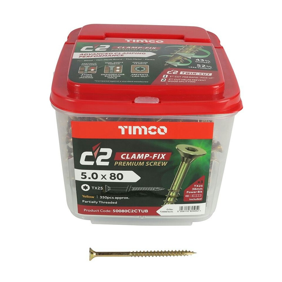 Timco - C2 Clamp-Fix Premium Clamping Multi-Purpose Screws - TX ...