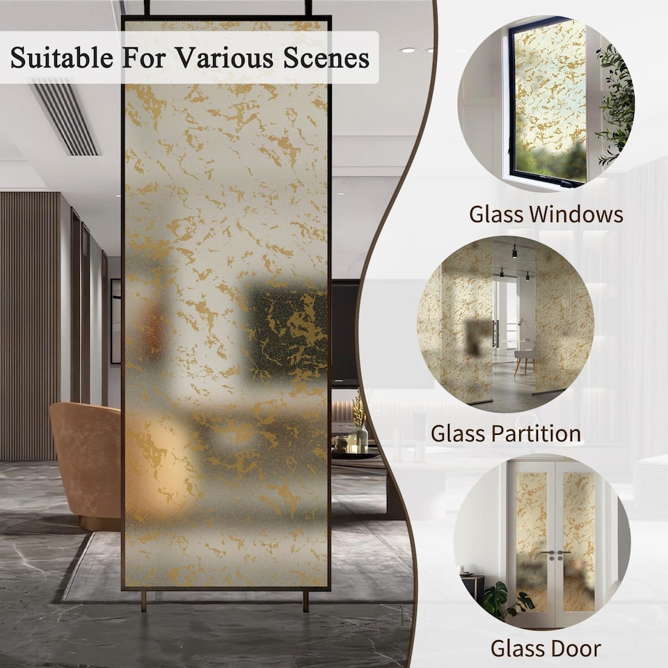 Self Adhesive Window Film Privacy, Double Sided Window Film Decorative ...