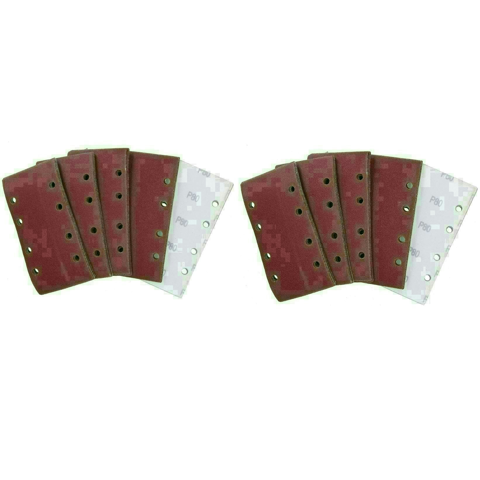 Hook + Loop 1/3 Sheet Sanding Sander Sandpaper Pads 80 Grit 100 Pack ...