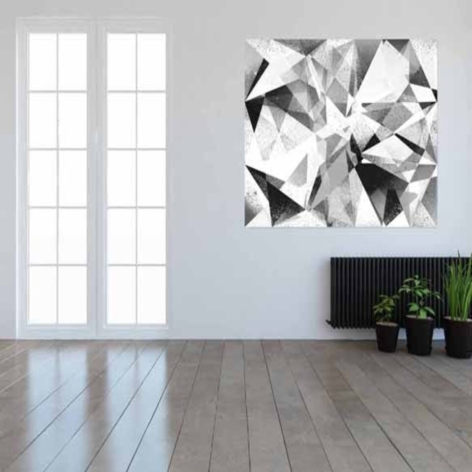 Grunge geometric (Canvas Print) 127cm x 91cm - Tesco Groceries