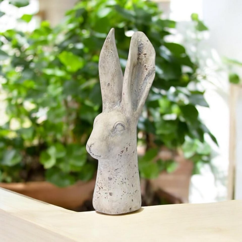Rabbit Ornament - Resin - L11 x W11 x H29 cm - Cream - Tesco Groceries